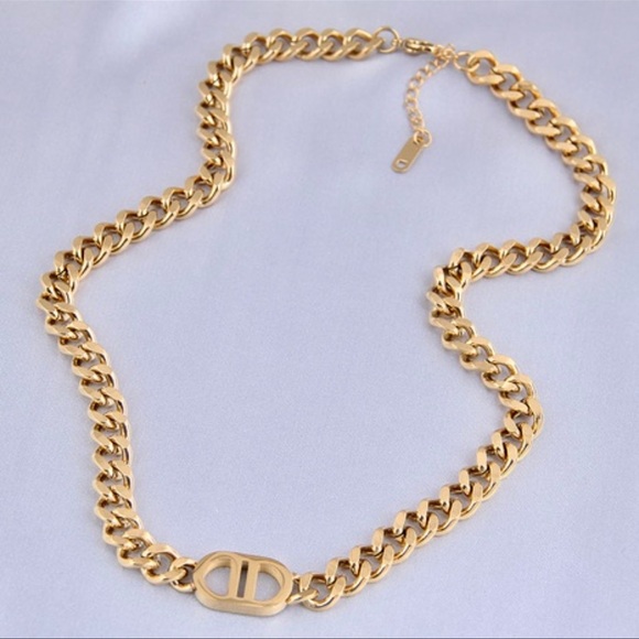 Jewelry | Thick Chain Designer Style Cold Chain Dd Logo New | Poshmark